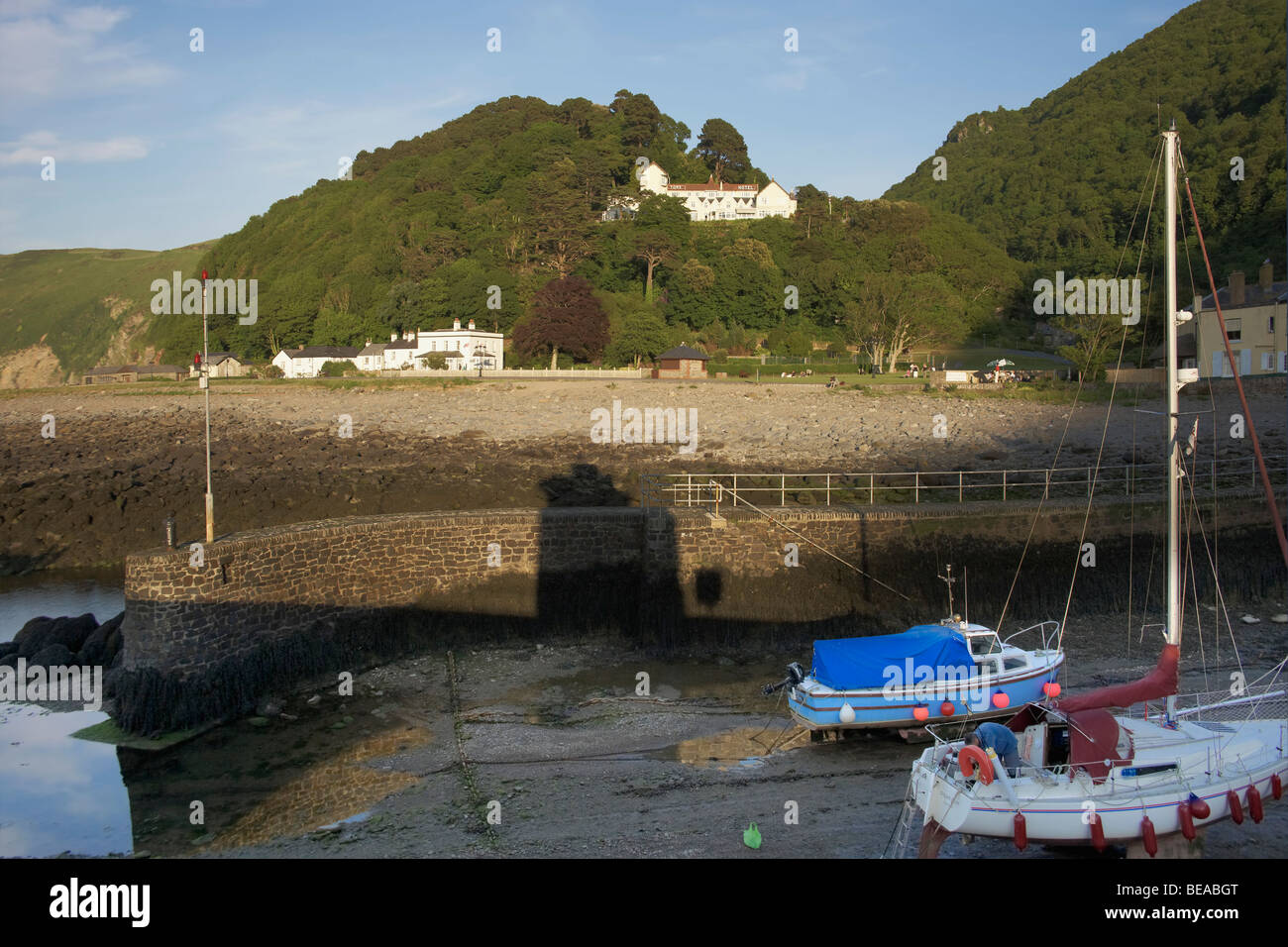 lynmouth harbour lynton the north coast of devon Stock Photo - Alamy
