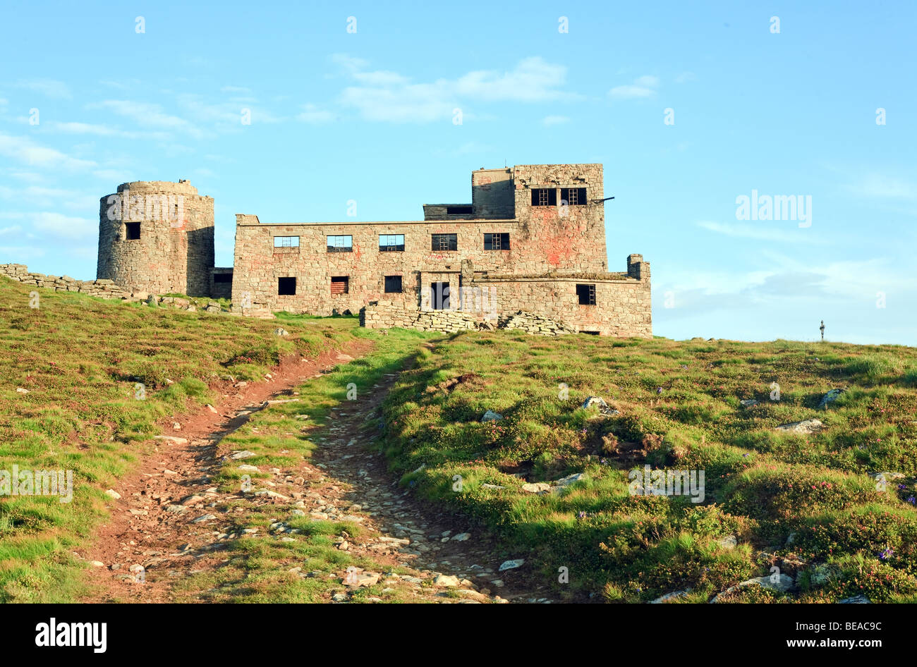 Summer mountain view with fortress - observatory ruins on Pip Ivan ...