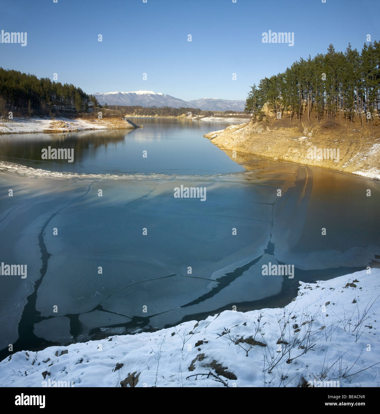 Wintry landscape, Koprinka lake Stock Photo - Alamy