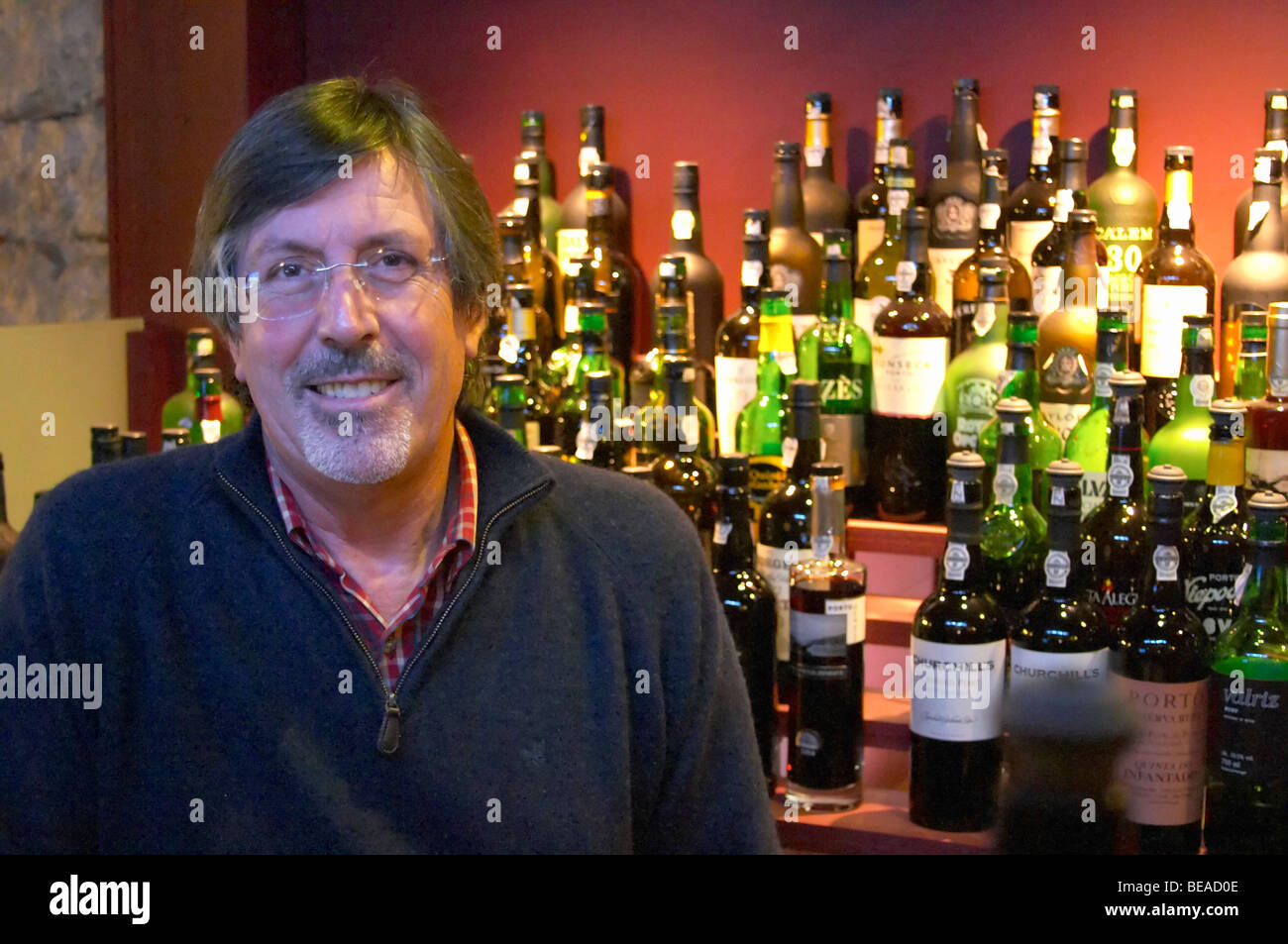 the restaurant bar owner bottles of port wine la maison des portos ...
