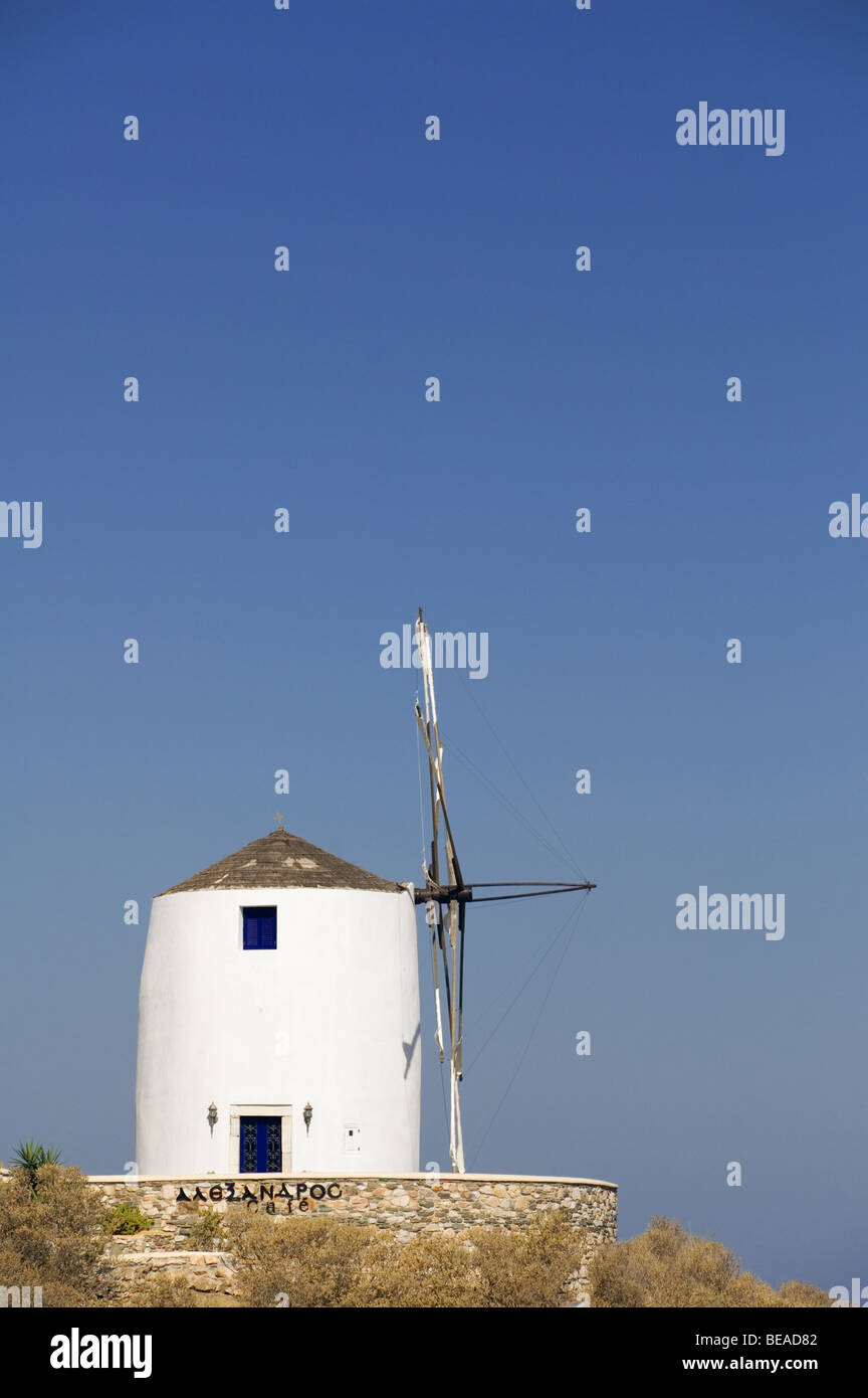 Greek Island windmill, Paros, Greece Stock Photo - Alamy