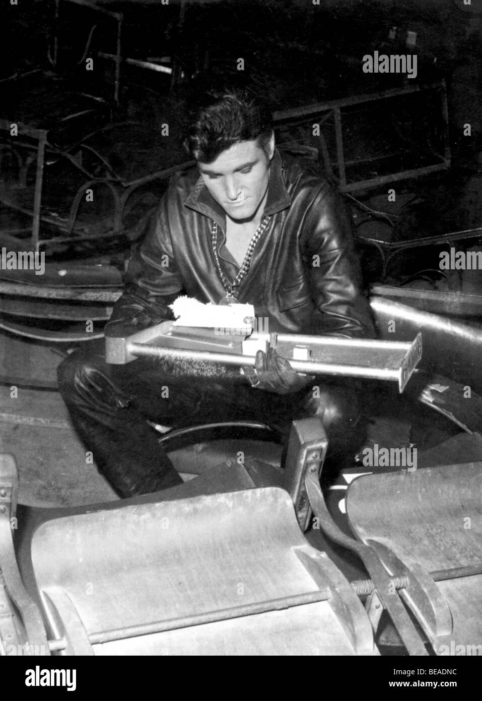 VINCE TAYLOR UK rock singer sees the results of a riot by French fans ...