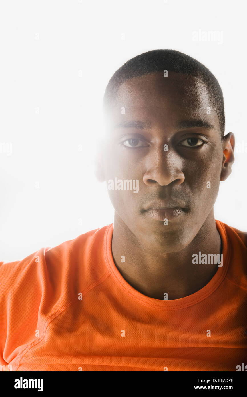 Serious African man Stock Photo - Alamy