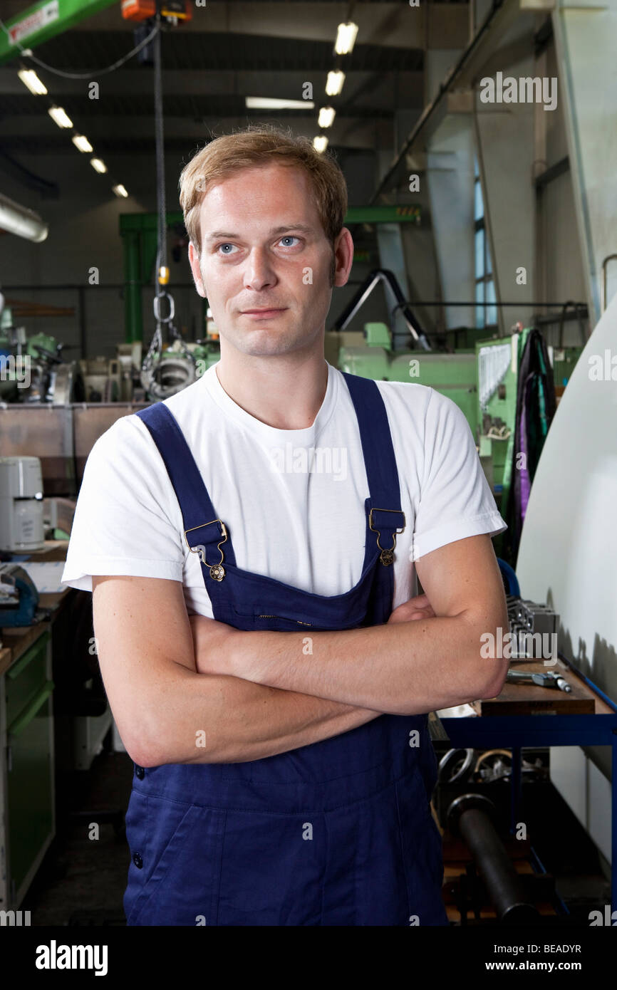 Portrait of a factory worker Stock Photo - Alamy