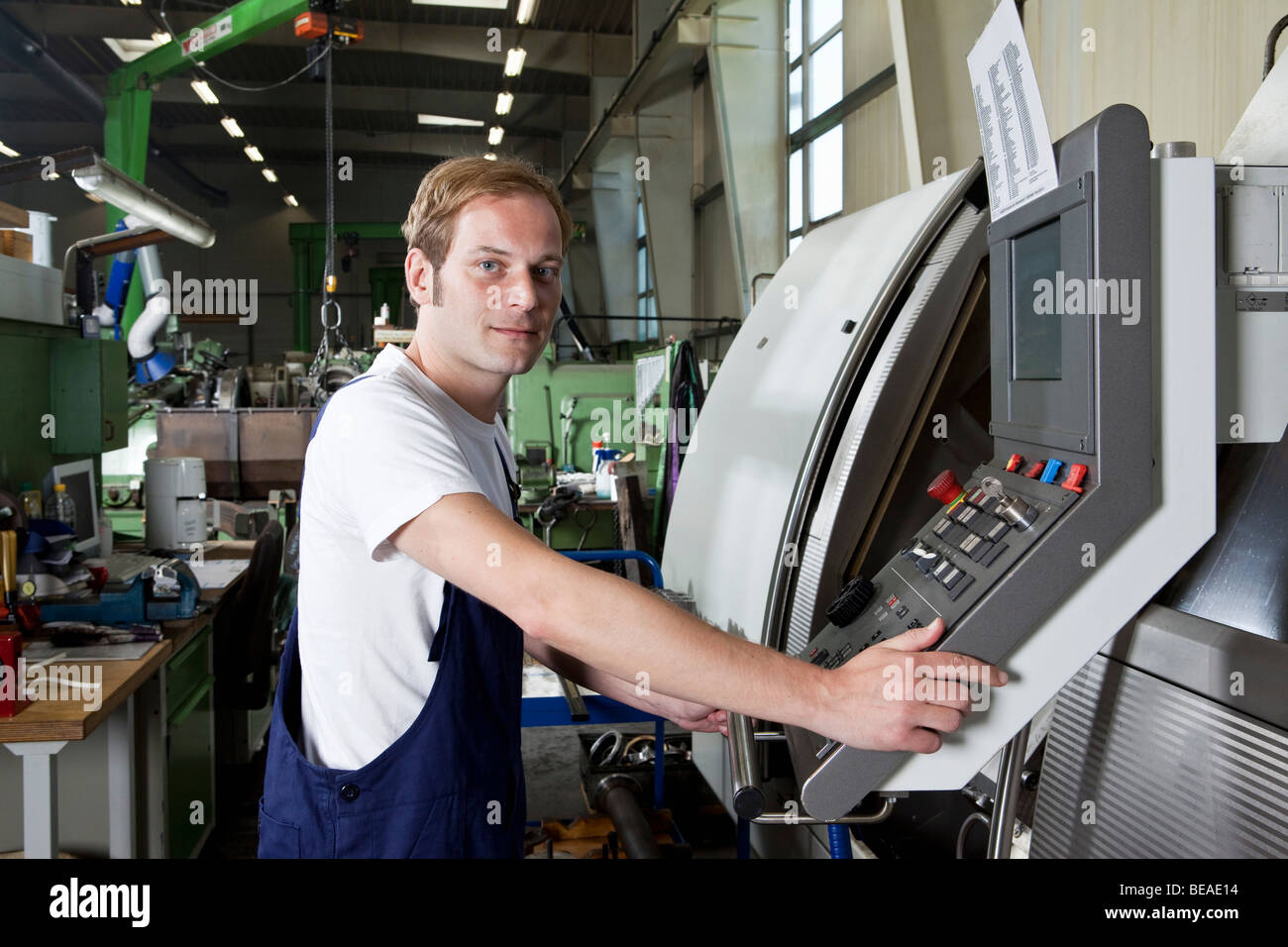 Portrait of a factory worker Stock Photo - Alamy