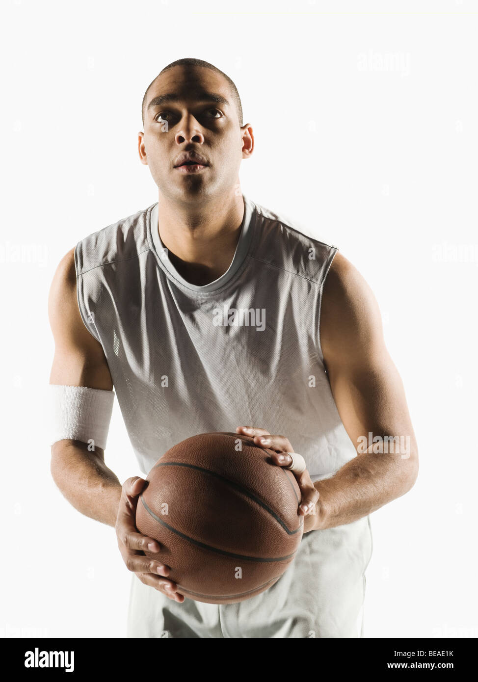 African basketball player ready to shoot basketball Stock Photo - Alamy
