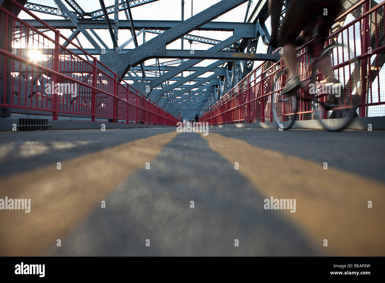 Williamsburg Bridge walkway, New York City, NY, USA Stock Photo - Alamy