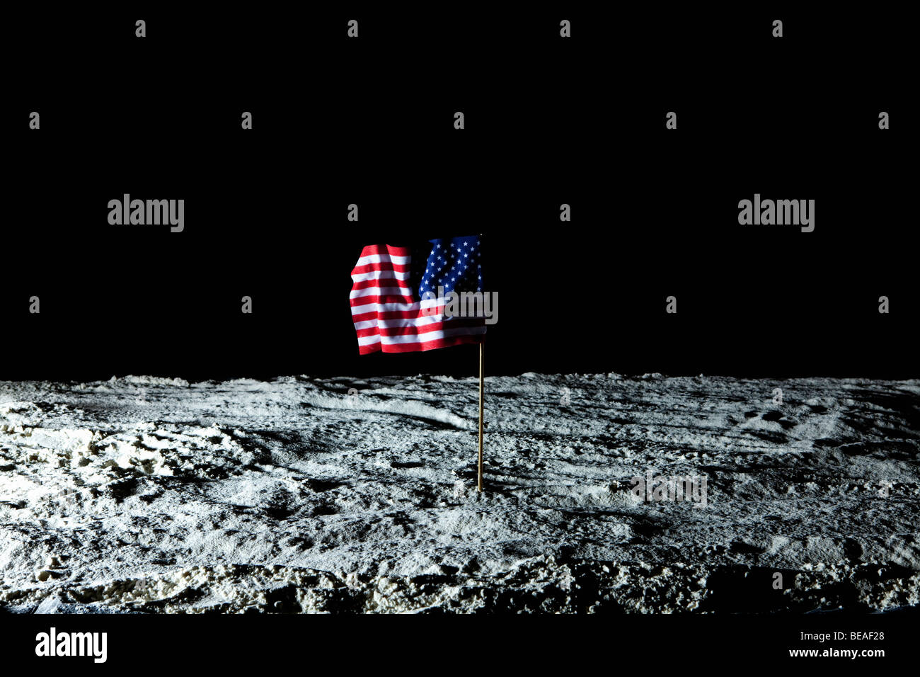 The american flag on the moon hi-res stock photography and images - Alamy