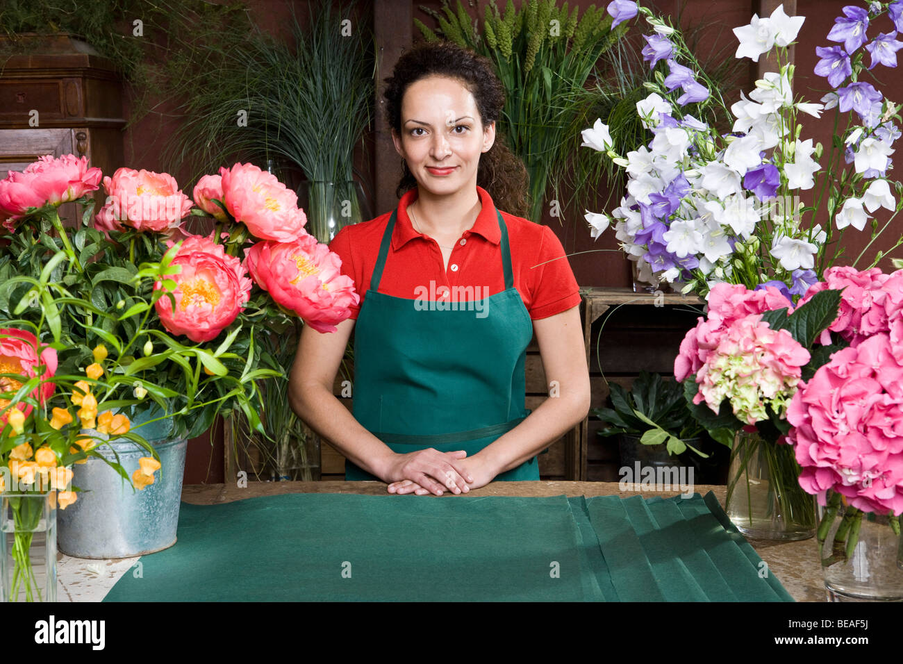 Portrait of a florist Stock Photo - Alamy