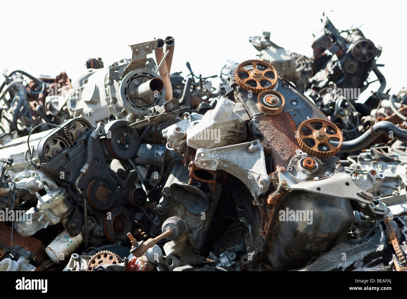 Scrap metal in a junkyard Stock Photo - Alamy