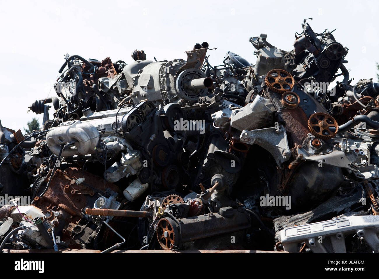 Scrap metal in a junkyard Stock Photo - Alamy