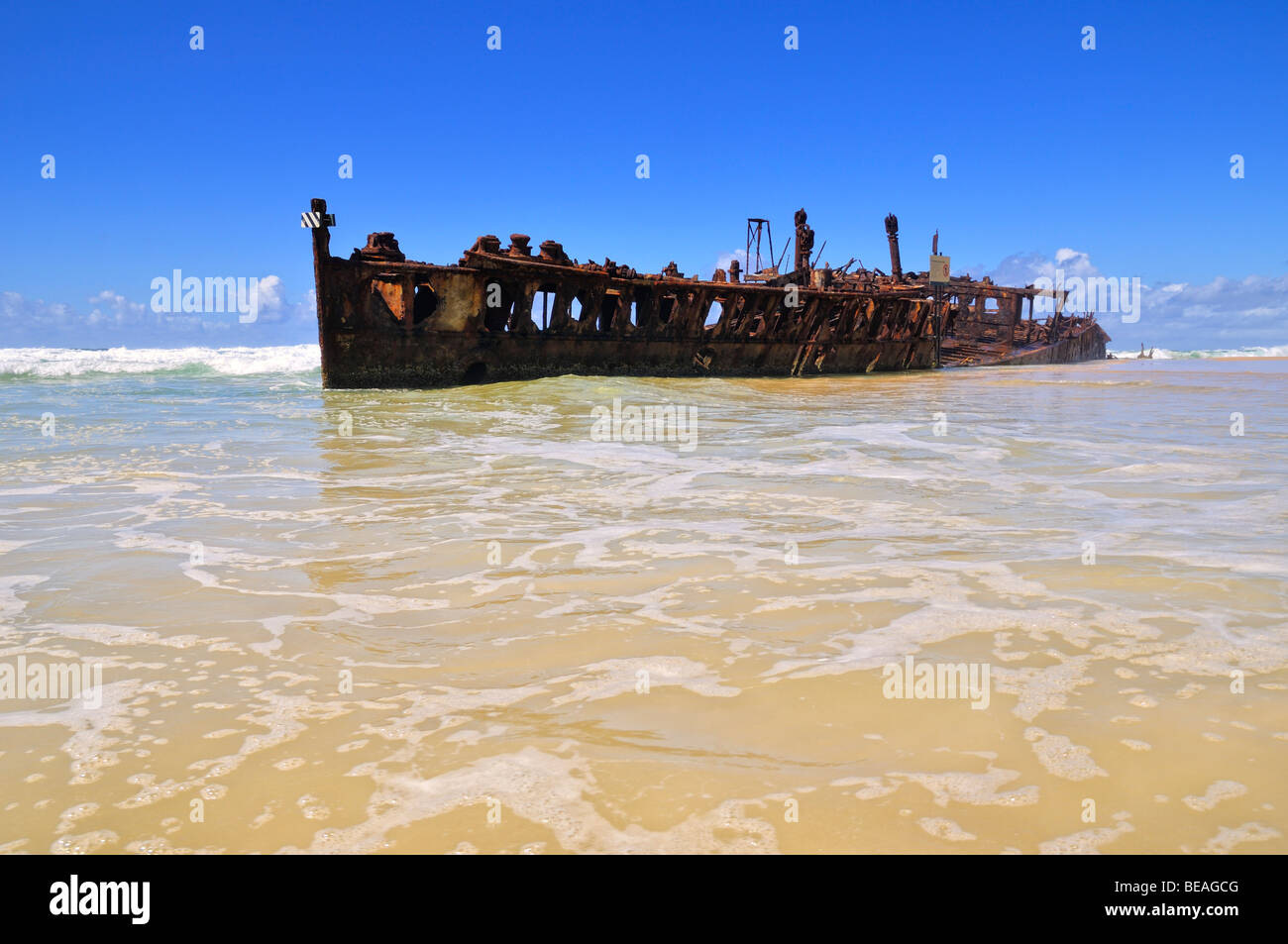 The Remains of the Maheno Shipwreck, Fraser Island, Queensland ...