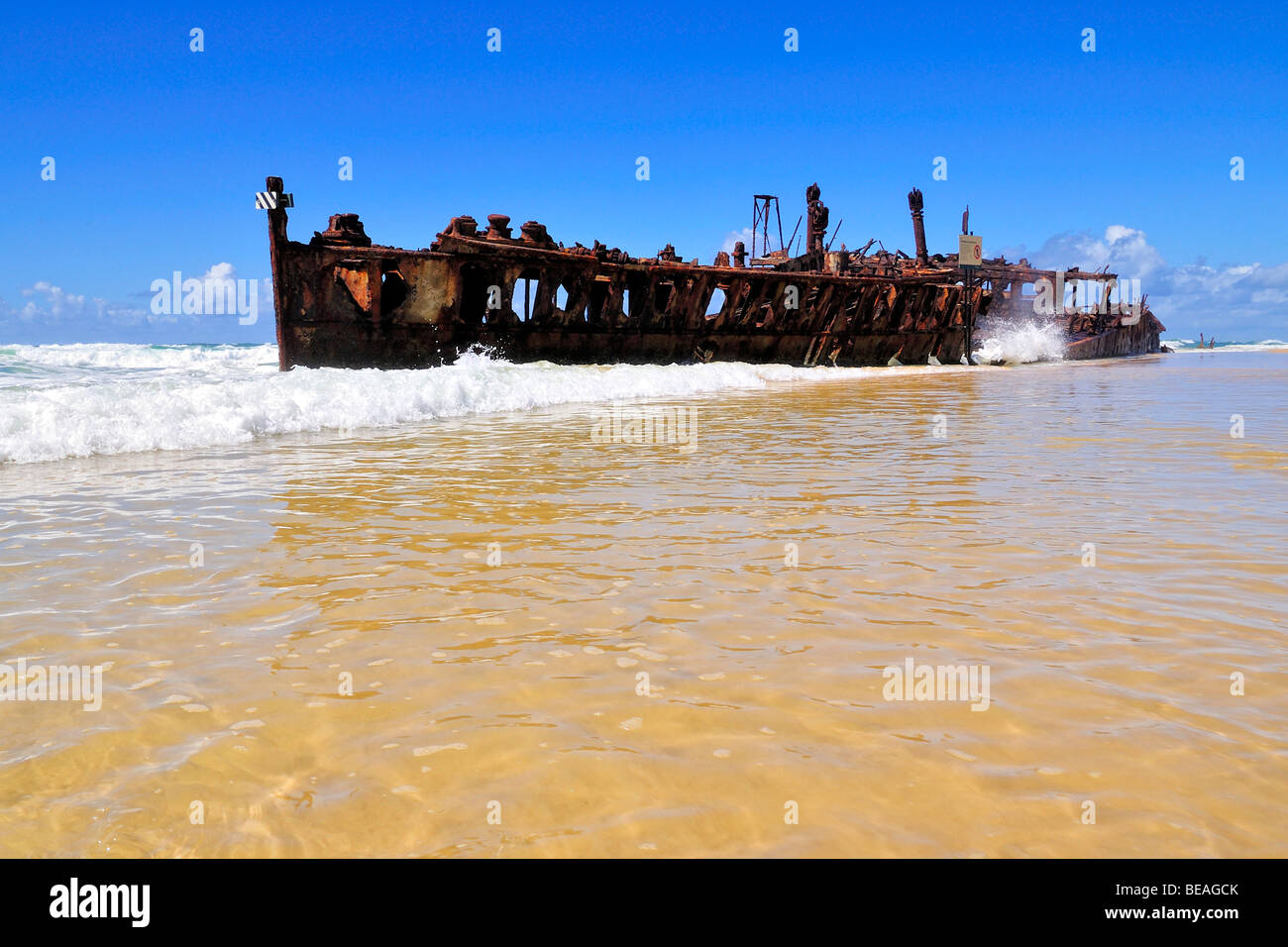 The Remains of the Maheno Shipwreck, Fraser Island, Queensland ...