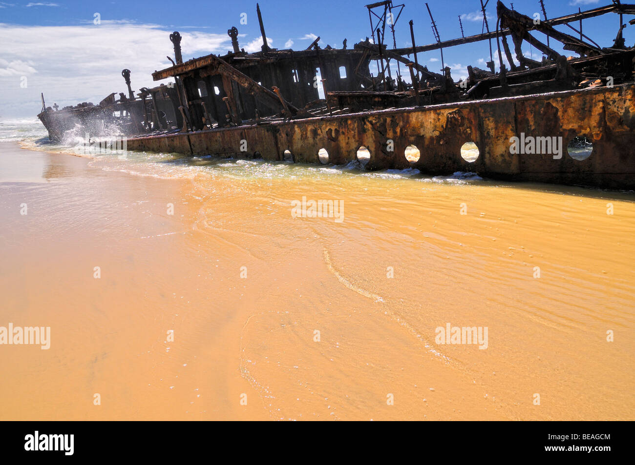 The Remains of the Maheno Shipwreck, Fraser Island, Queensland ...