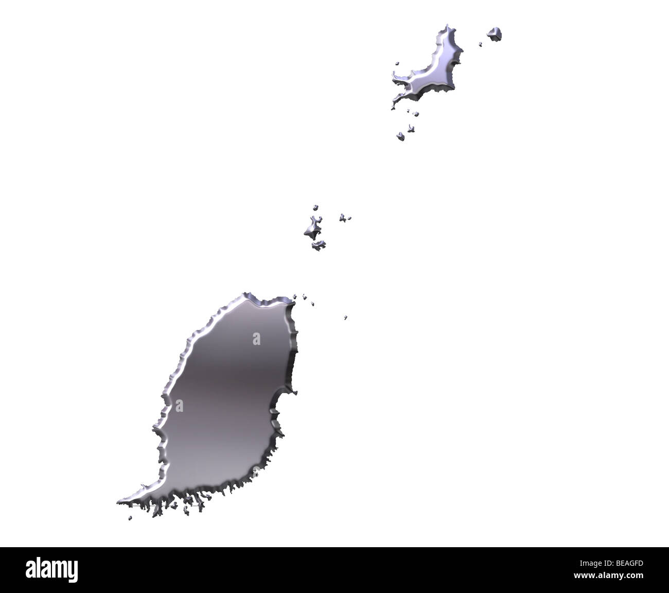 Grenada map hi-res stock photography and images - Alamy