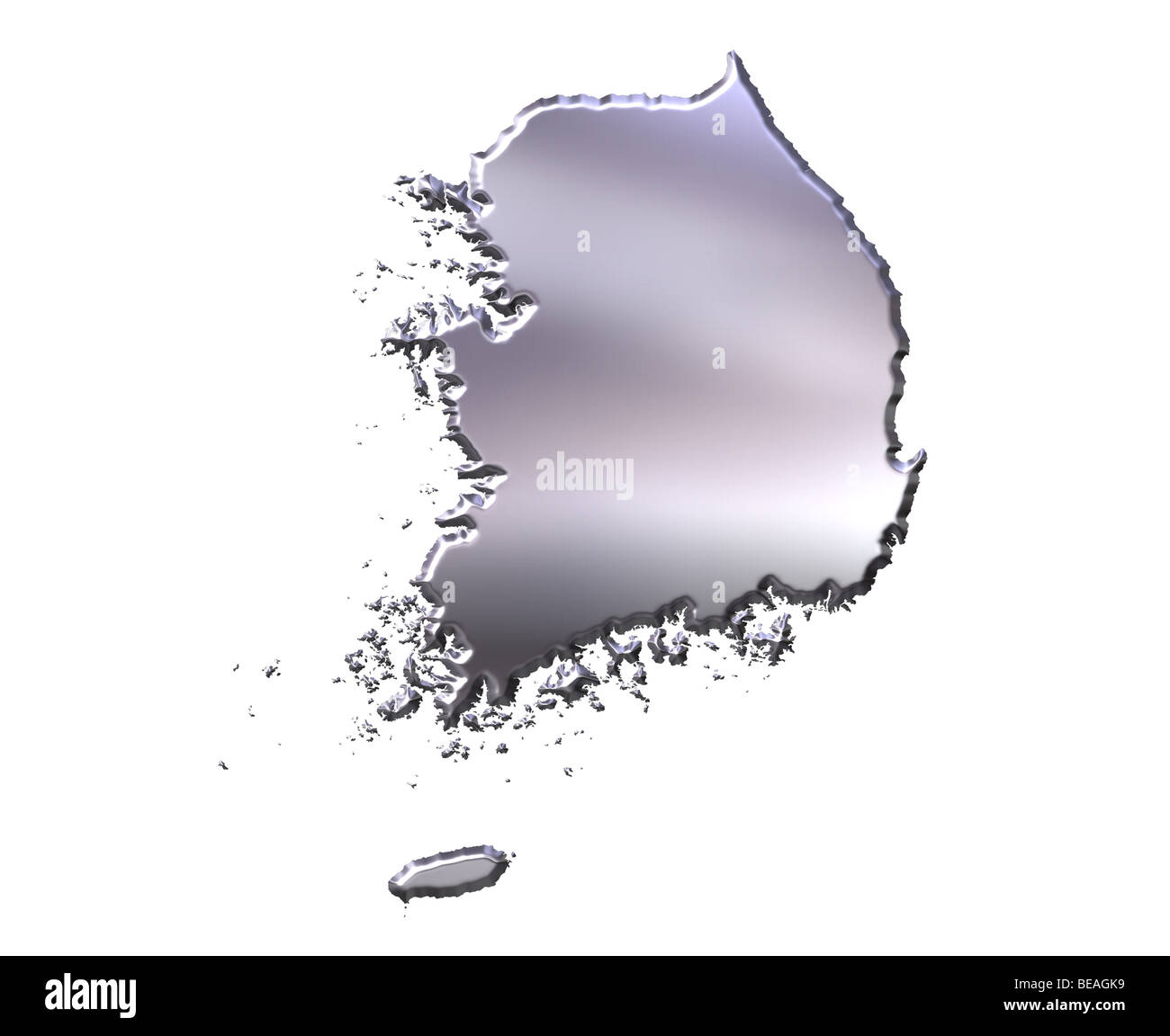 South korea map Cut Out Stock Images & Pictures - Alamy