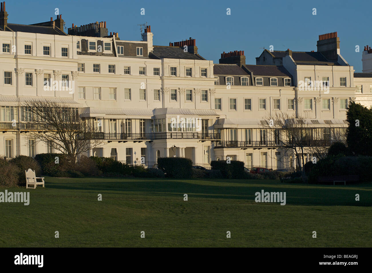 Lewes Crescent and private communal gardens. Kemptown, Brighton, East ...