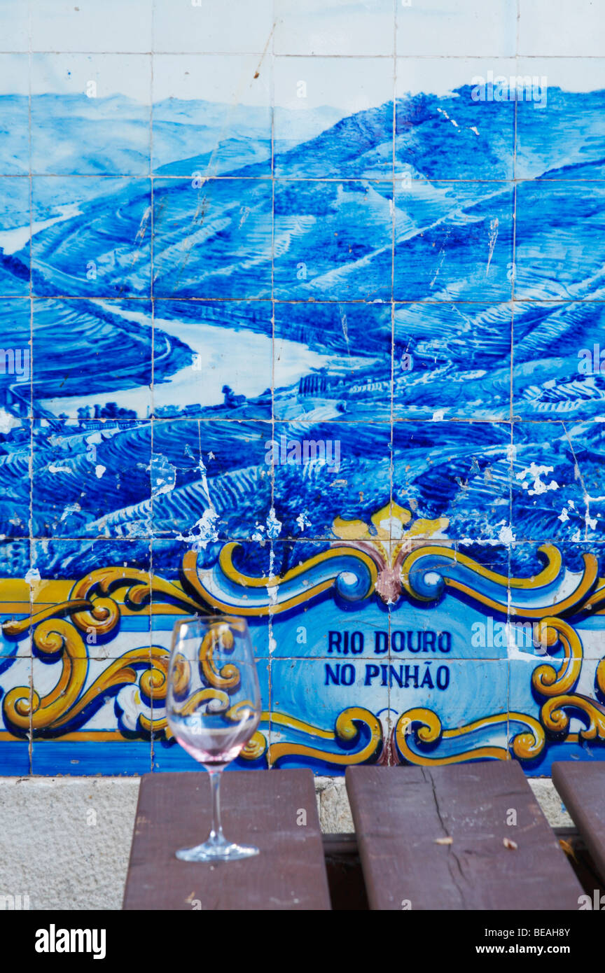 azulejos at train station pinhao douro portugal Stock Photo - Alamy