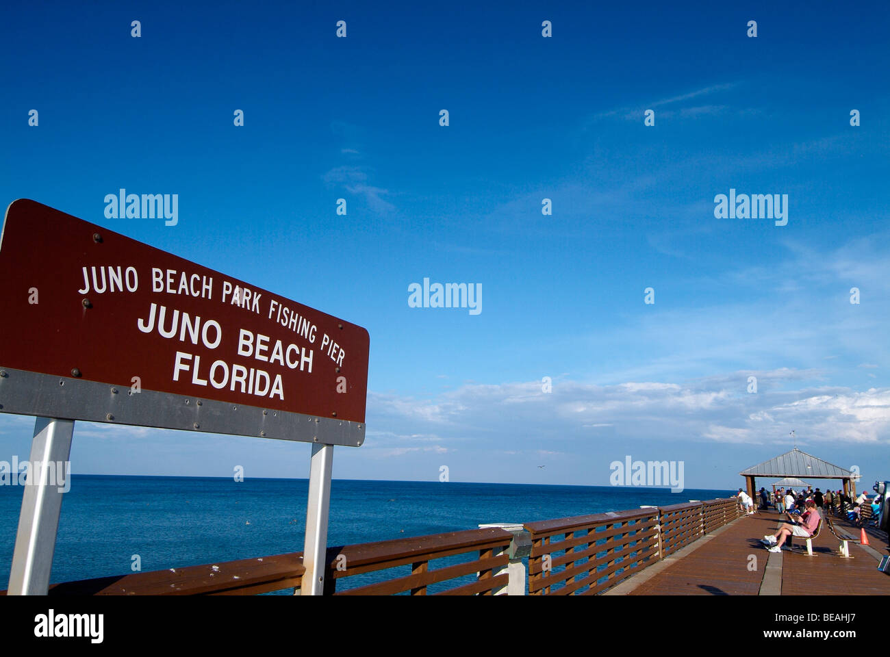 Juno beach fishing pier, Florida Stock Photo - Alamy