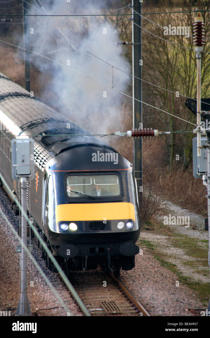 Grand Central 43080 High Speed Diesel Train at Red Signal East Coast ...