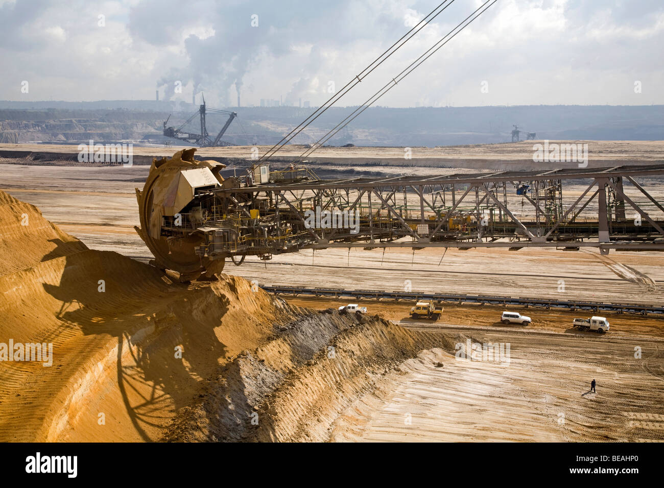 Brown coal strip mining Garzweiler, Grevenbroich, Germany Stock Photo ...