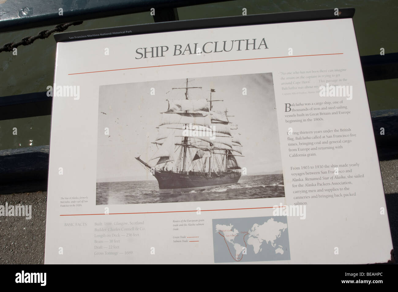 The Balclutha Fisherman's Wharf, San Francisco, California Stock Photo ...