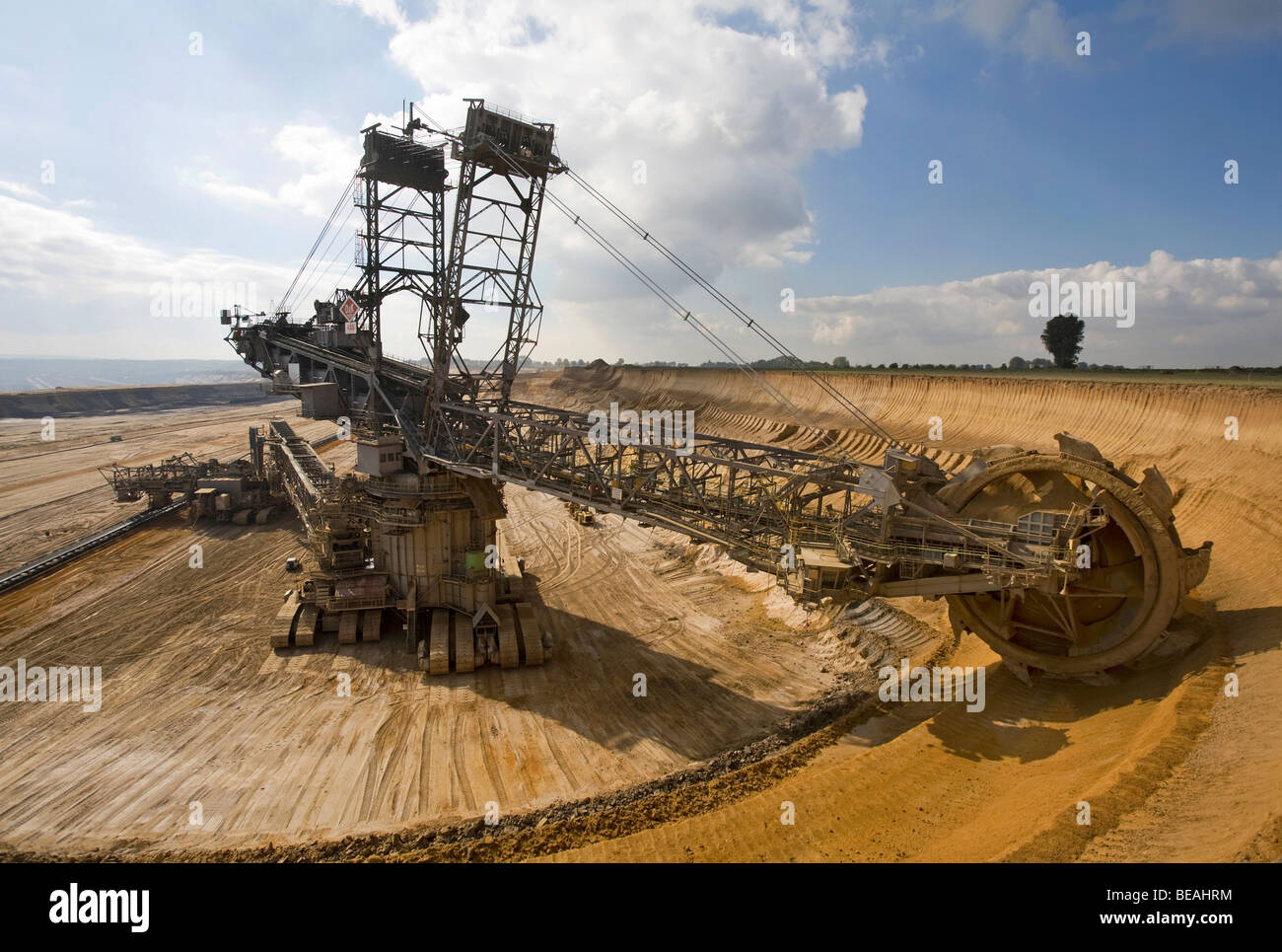 Brown coal strip mining Garzweiler, Grevenbroich, Germany Stock Photo ...