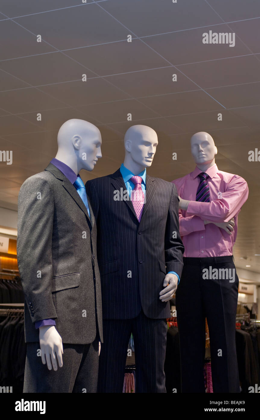Group male manikins in suits hi-res stock photography and images - Alamy