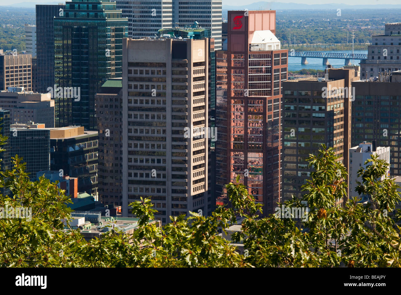 View from Mont Royal Montreal Canada Stock Photo - Alamy