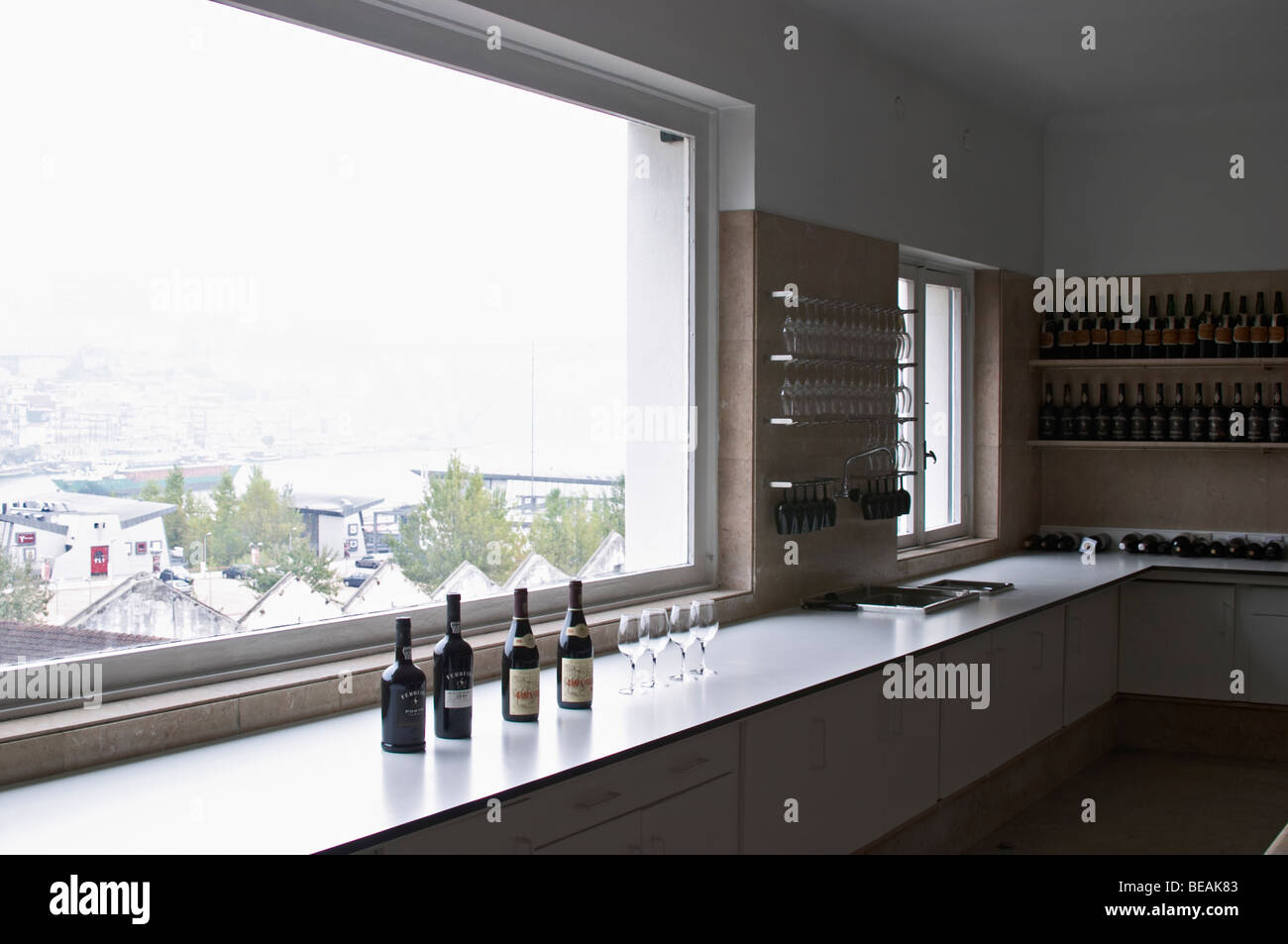 wine sample bottles in the laboratory tasting room ferreira port lodge ...