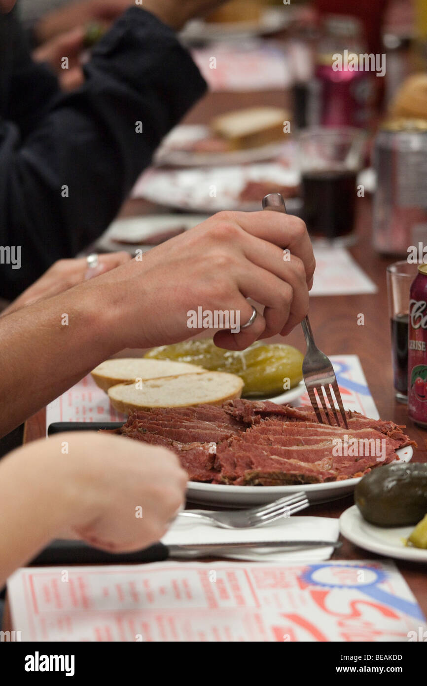 Smoked Meat at Schwartz's Restaurant is famous in Montreal Canada Stock ...
