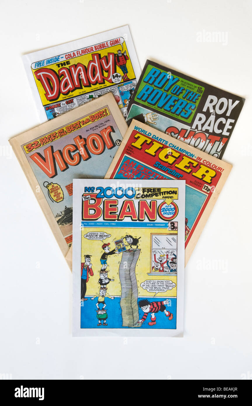 Collection of British comics Stock Photo - Alamy