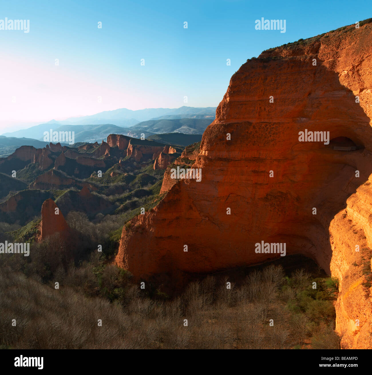 Las Medulas Roman gold mine spain castile and leon Stock Photo - Alamy
