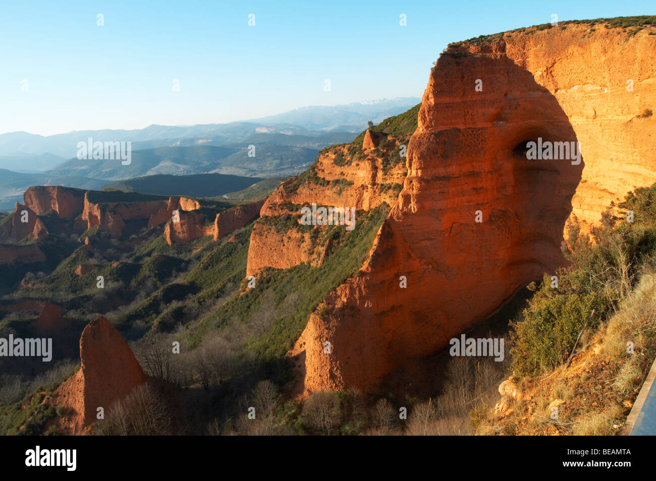 Las Medulas Roman gold mine spain castile and leon Stock Photo - Alamy