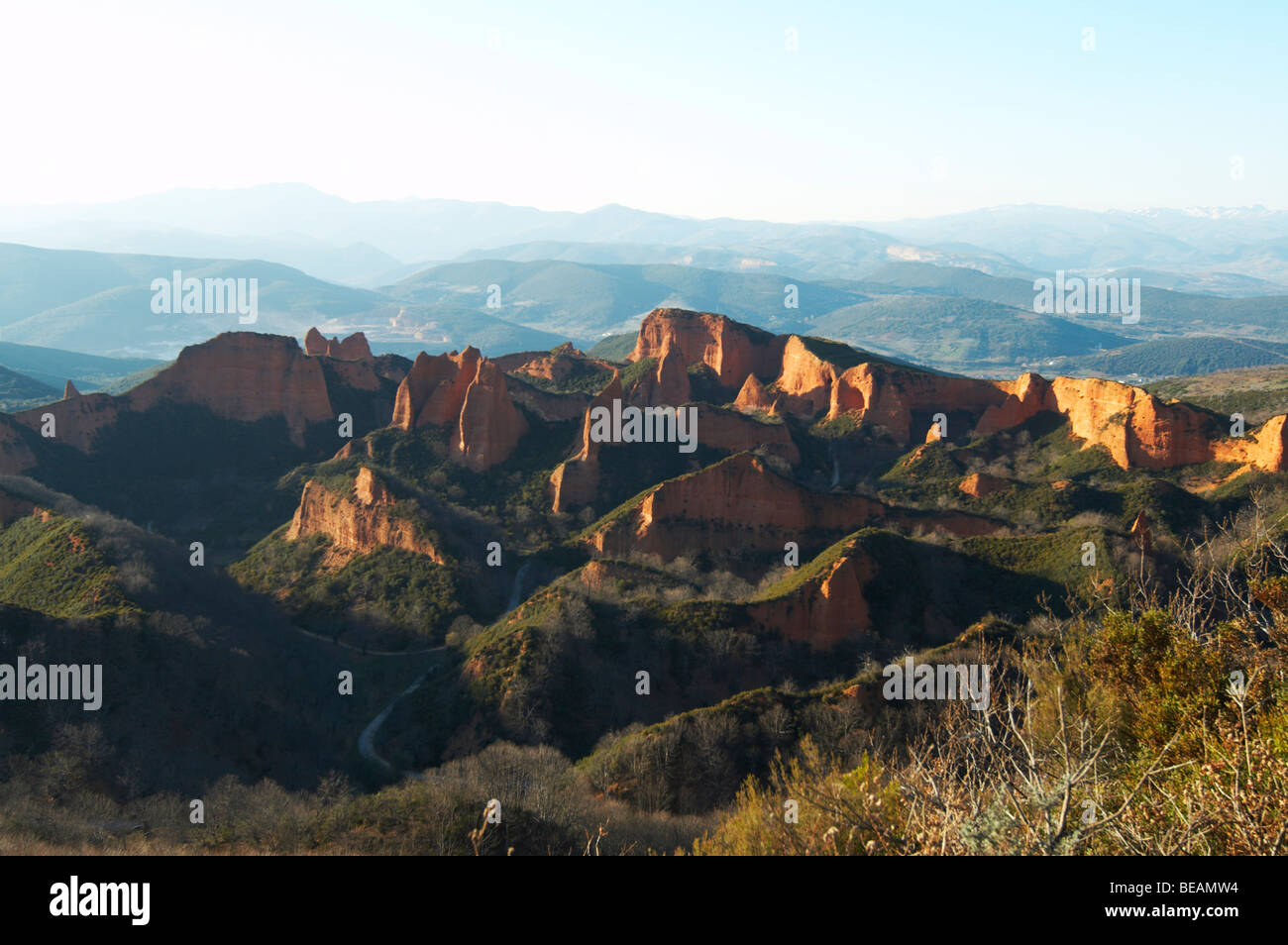 Las Medulas Roman gold mine spain castile and leon Stock Photo - Alamy
