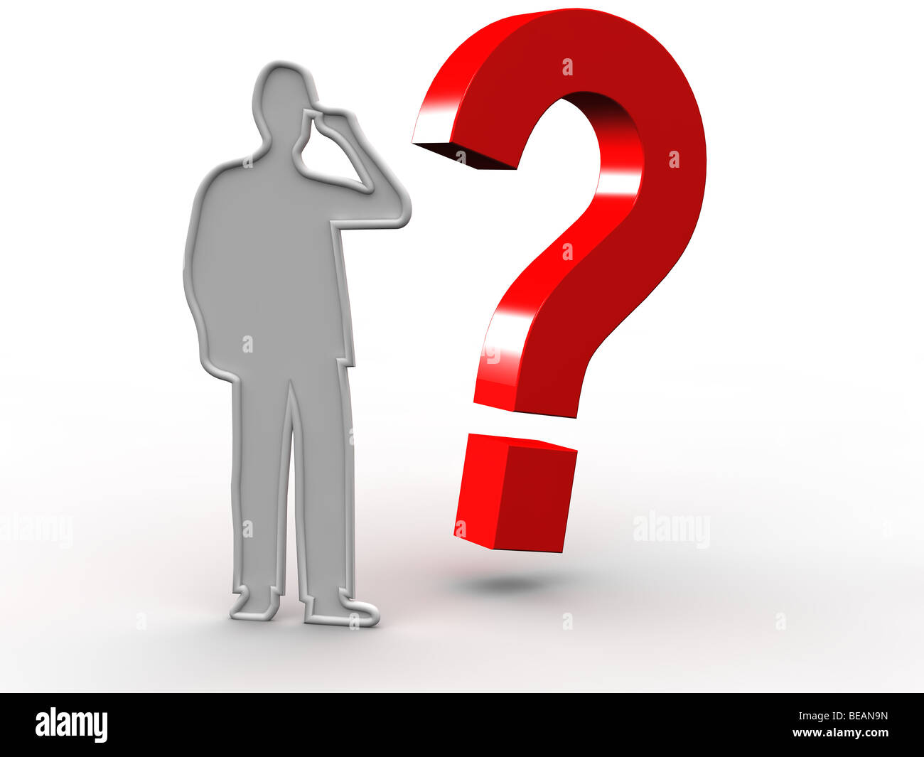 Contour Drawing, Outline, Question Mark Stock Photo - Alamy