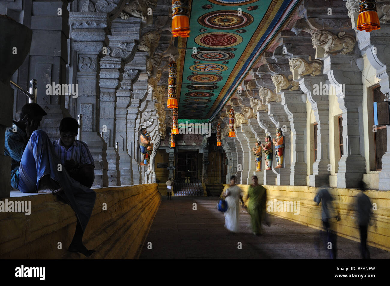 Indian Hindu Temple "Ramanaathasamy Temple", Rameswaram, India Stock ...