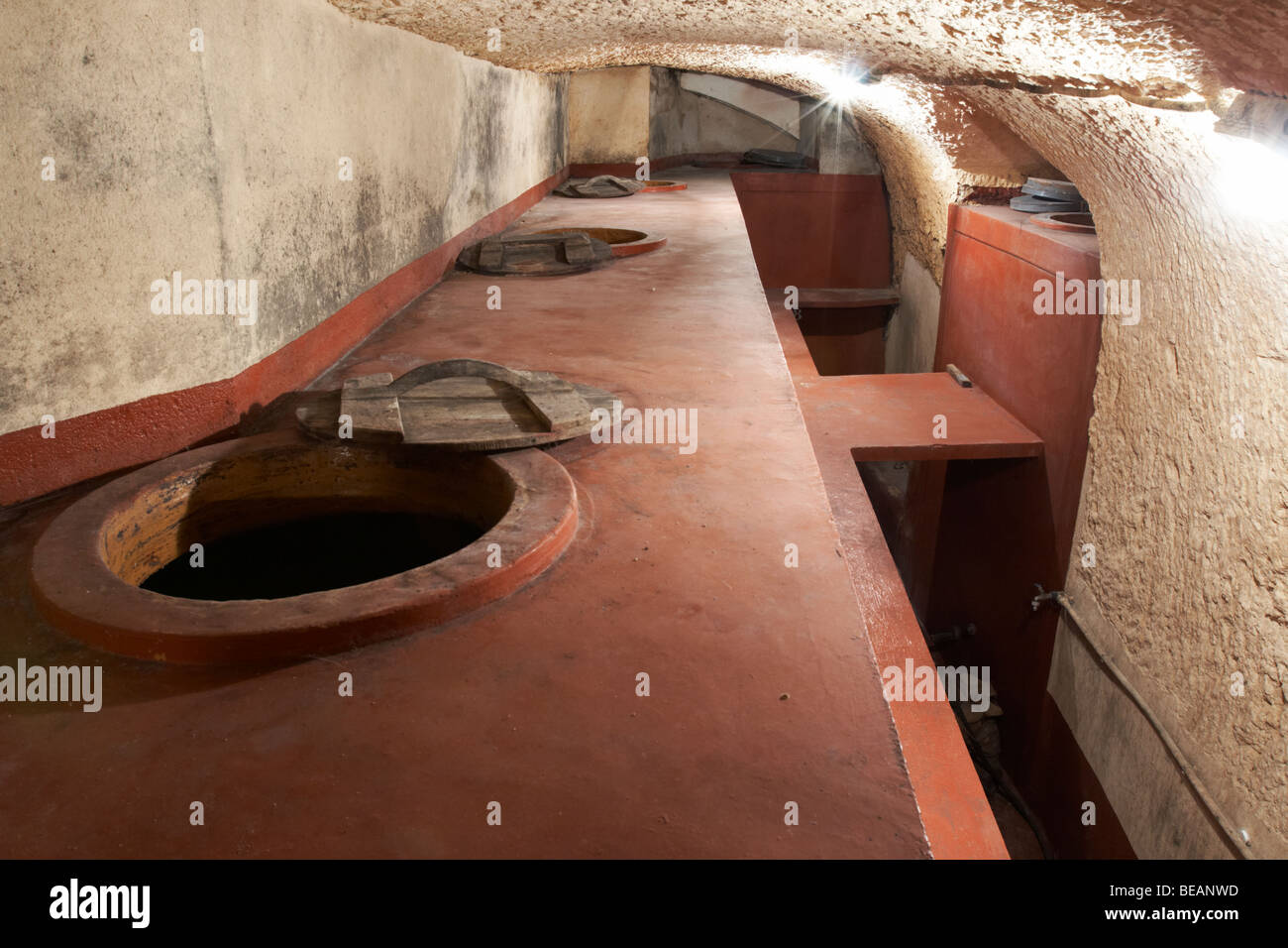 concrete vats bodegas frutos villar, cigales spain castile and leon ...