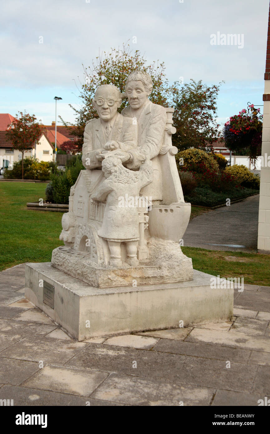 statue of frank foley in highbridge somerset uk Stock Photo - Alamy