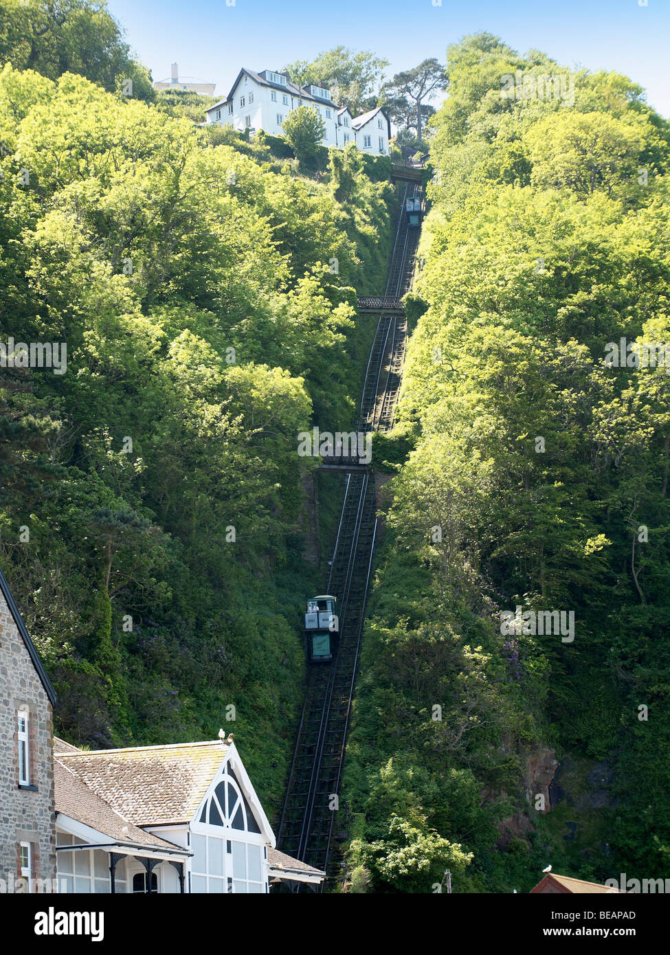 the cliff railway a lynton devon Stock Photo - Alamy
