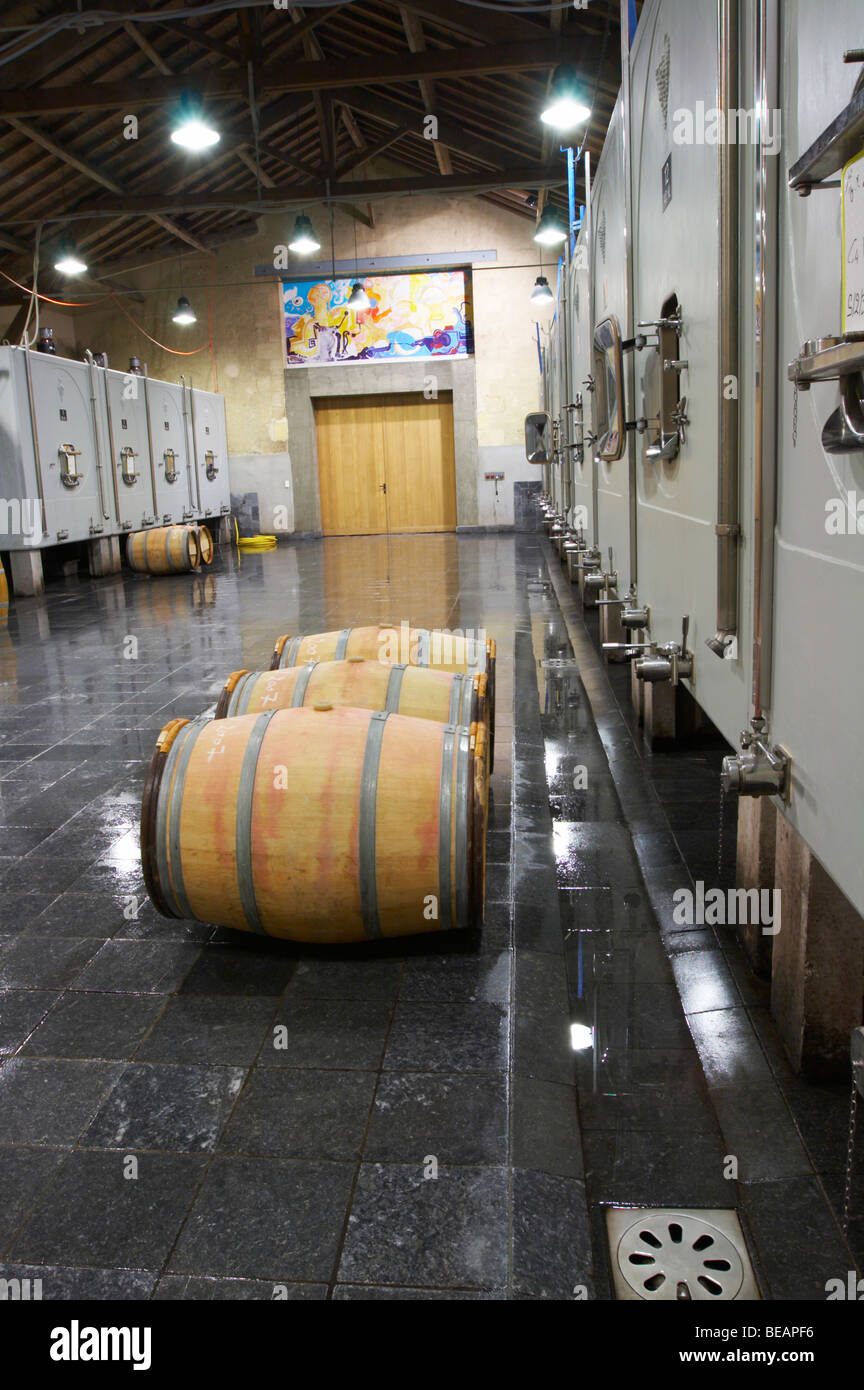 concrete vats barrels clos des quatre vents margaux medoc bordeaux ...