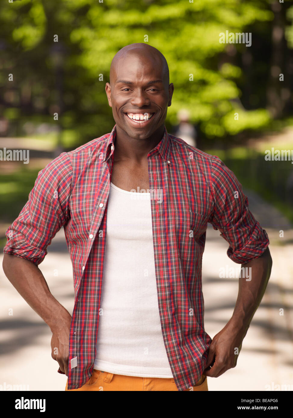African man smiling Stock Photo - Alamy