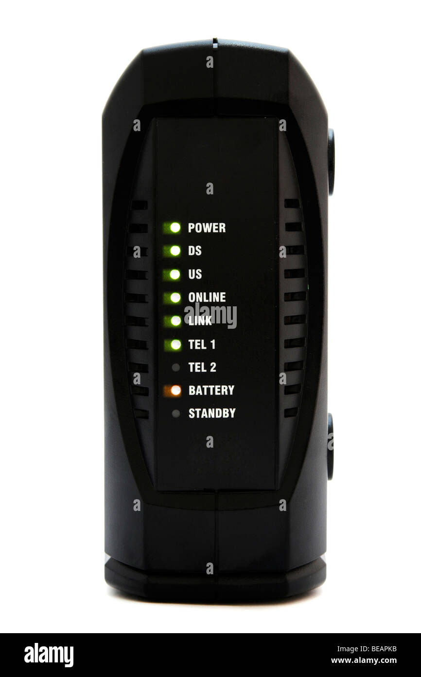 MTA cable modem - Internet and voice in only one equipment Stock Photo ...