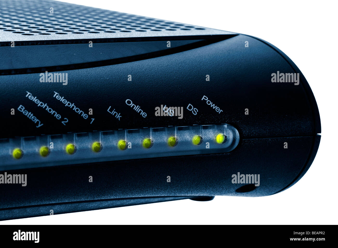 MTA cable modem - Internet and voice in only one equipment Stock Photo ...