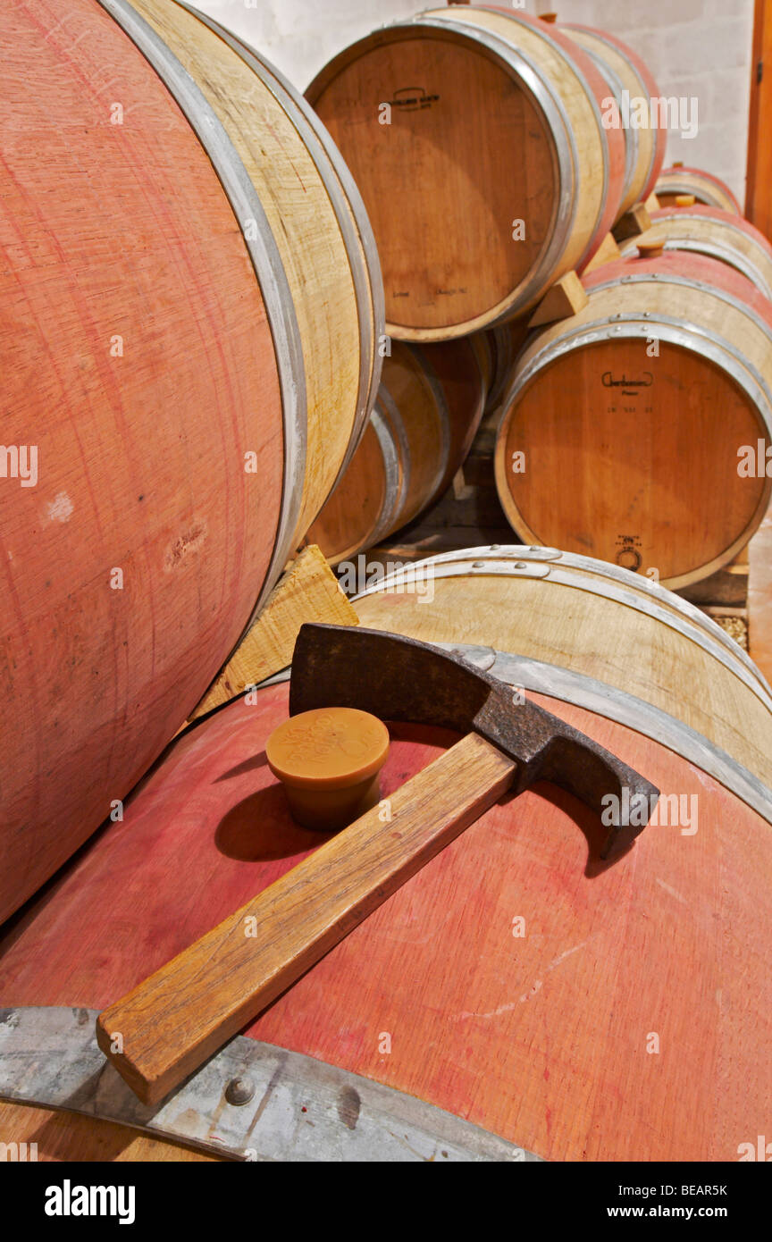 silicone bung on barrel hammer tool chateau lestrille bordeaux france ...