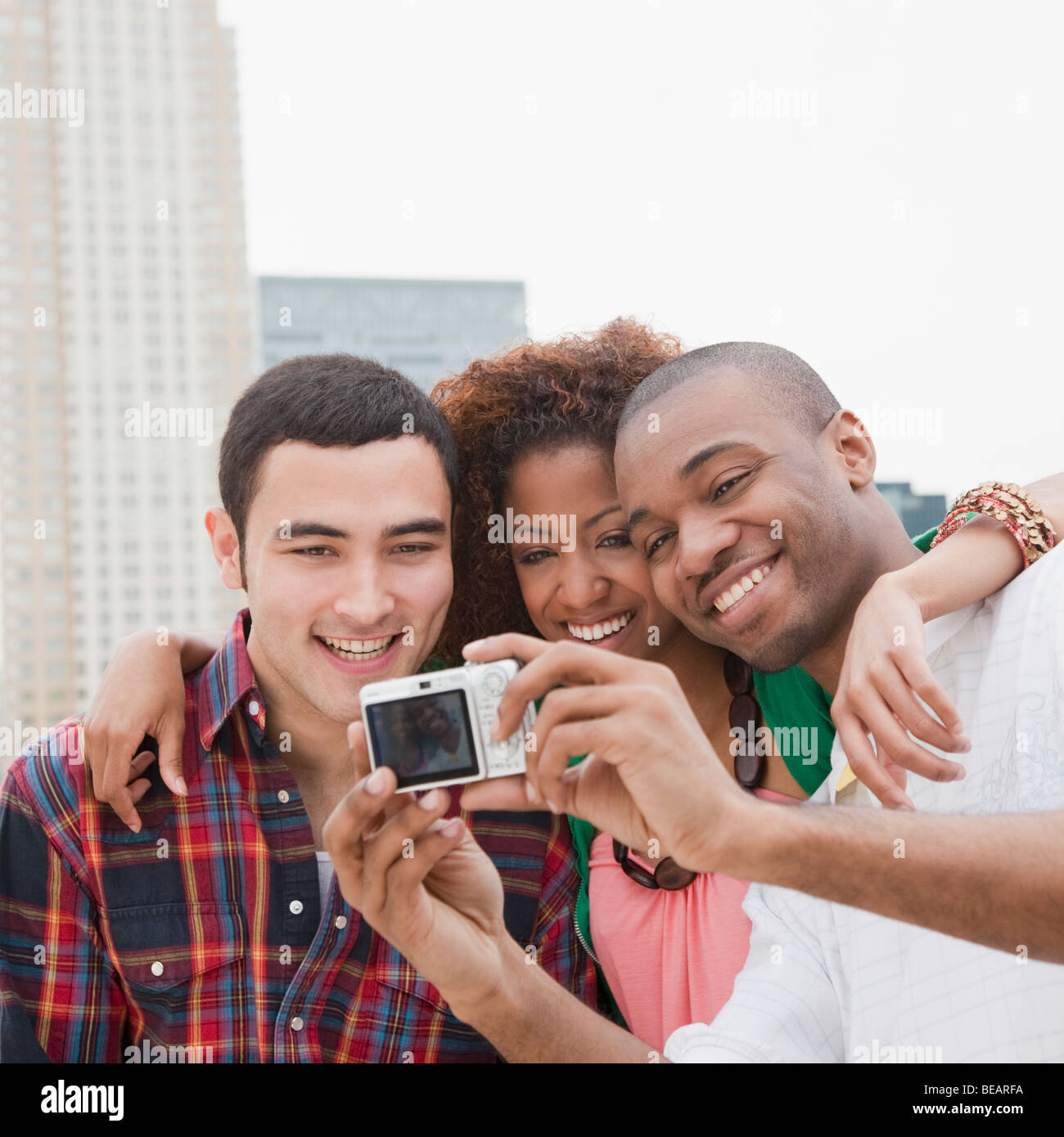 Happy three friends taking hi-res stock photography and images - Alamy