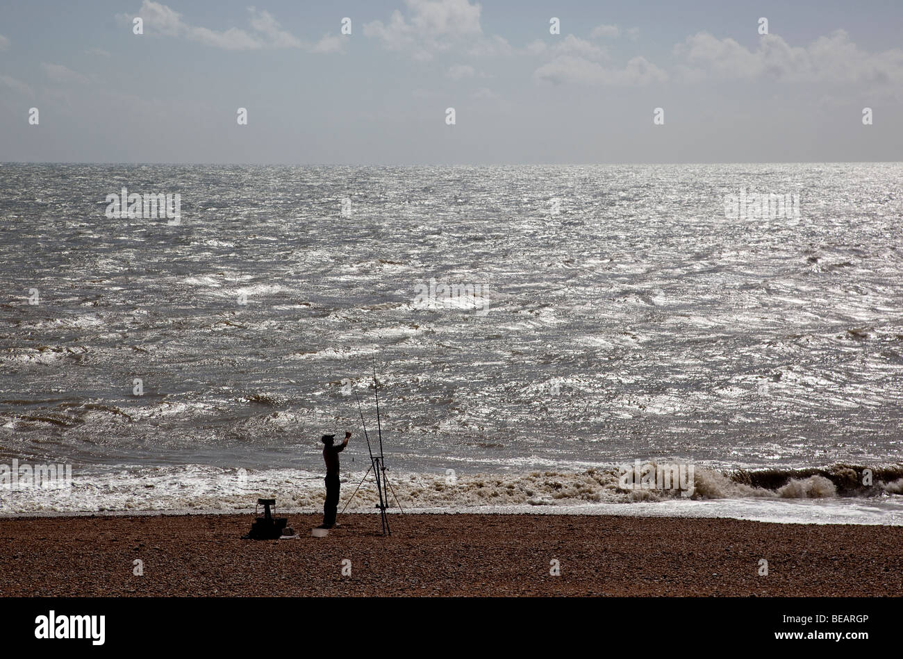Fishing off the beach hi-res stock photography and images - Alamy