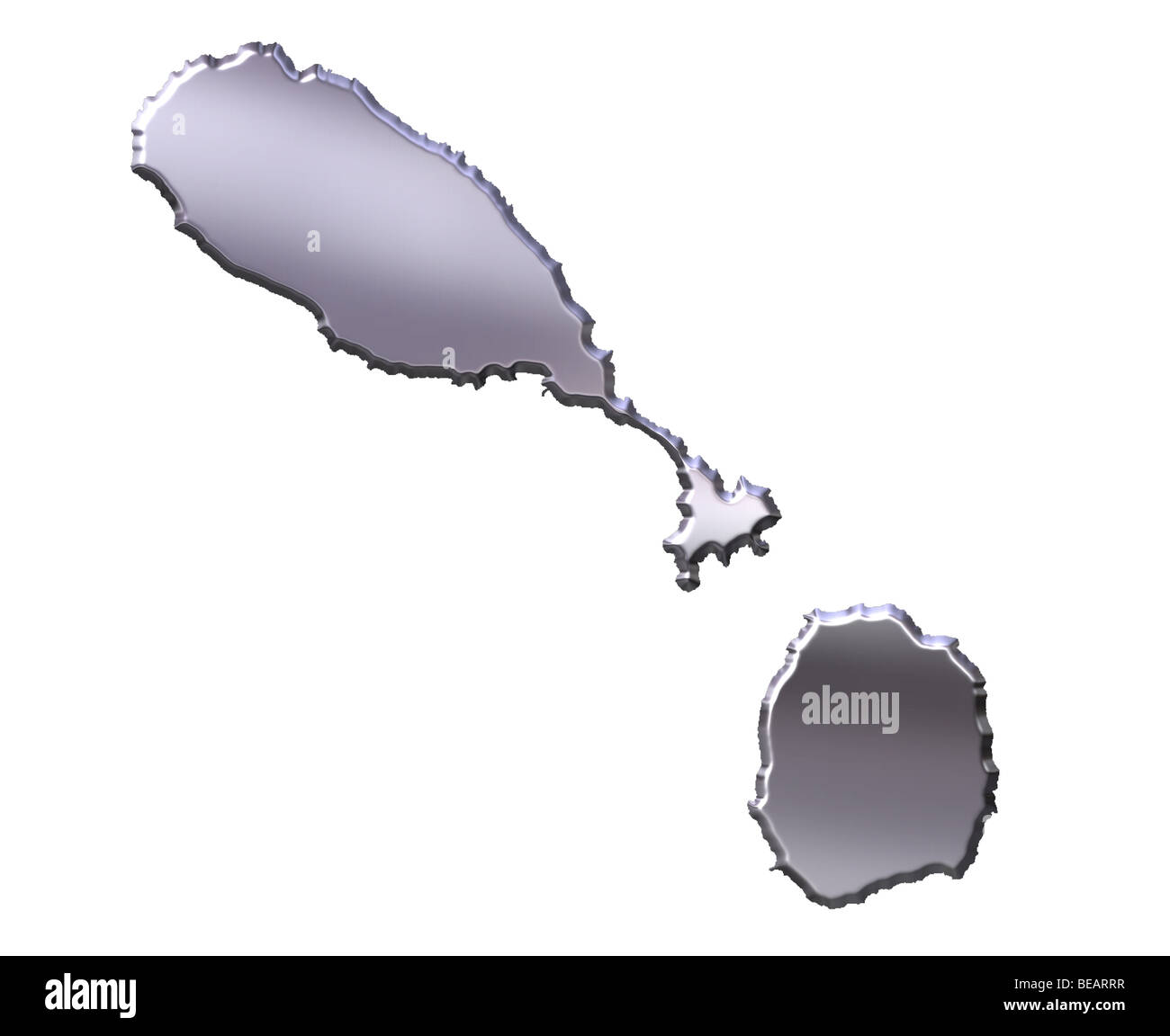 Map of nevis hi-res stock photography and images - Alamy