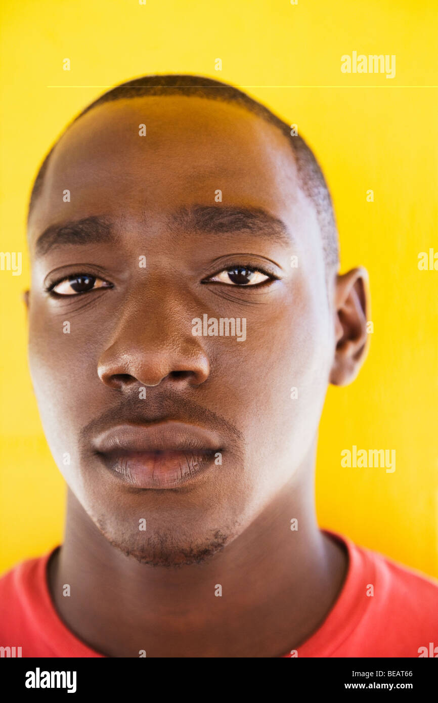 Close up of serious African man Stock Photo - Alamy