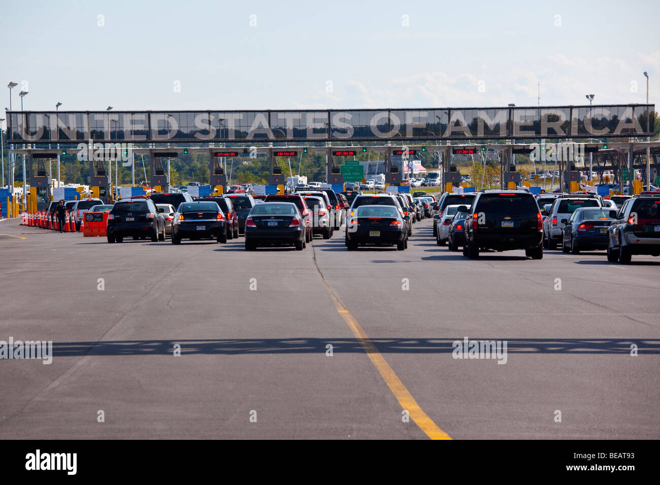 St. Stephan and Montreal Canada and Plattsburgh, New York USA Border ...